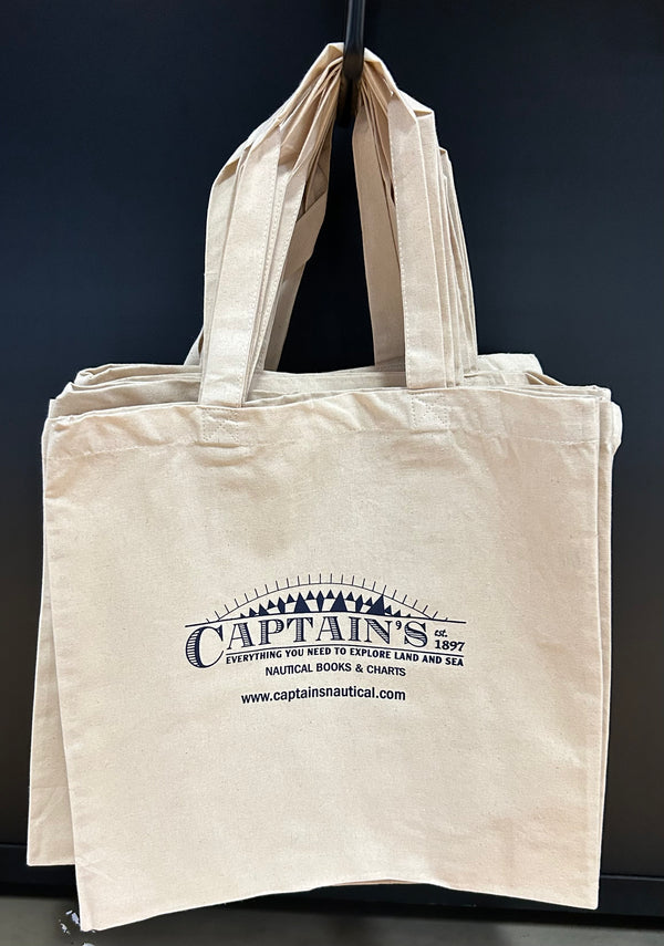 Canvas Bag - Natural - Captain's Nautical Books & Charts