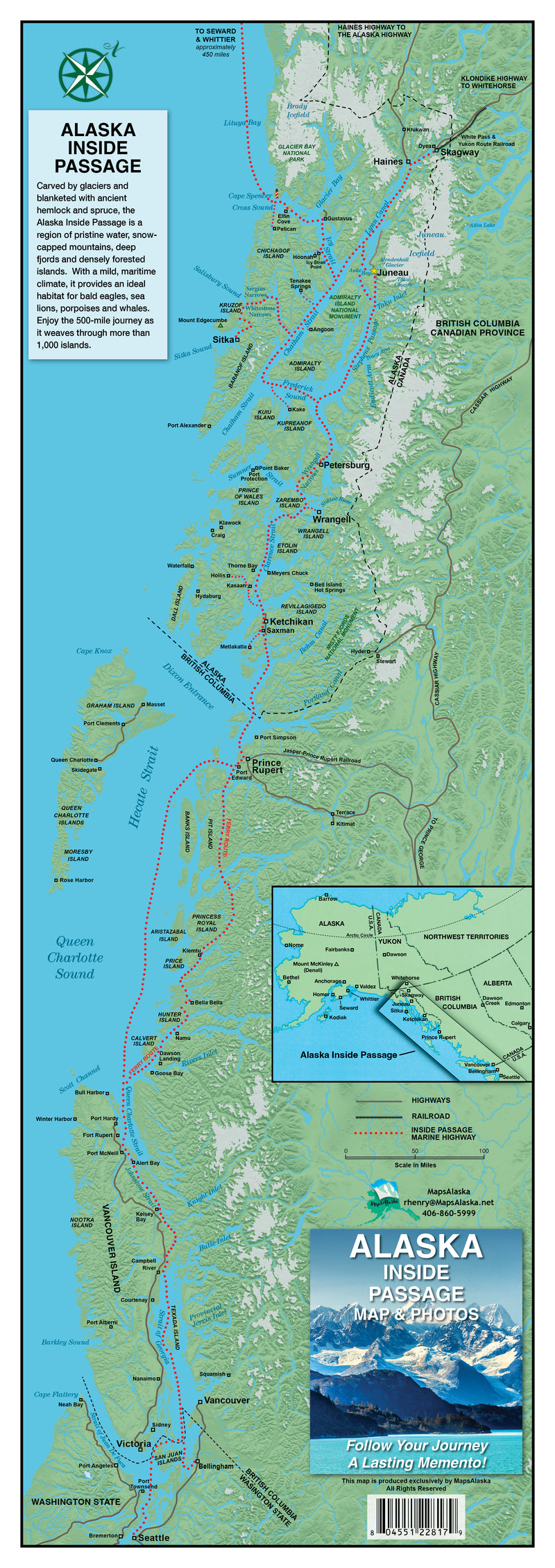Alaska Inside Passage Map & Photos - Captain's Nautical Books & Charts