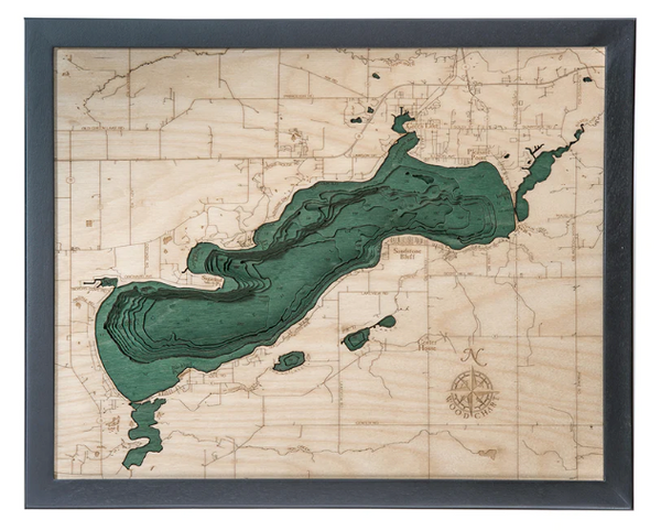 WoodChart of Green Lake, Wisconsin - Captain's Nautical Books & Charts