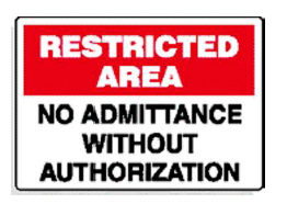 S-377 Restricted Area - No Admittance Without Authorization - Captain's ...
