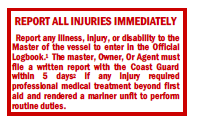 S-228 Report All Injuries - Captain's Nautical Books & Charts