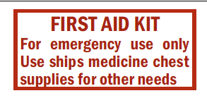 S-42 First Aid Kit/Emerg. Use Only - Captain's Nautical Books & Charts