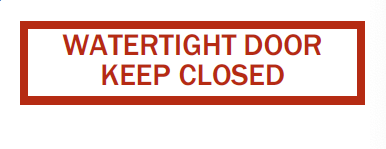 S-69 Watertight Door-Keep Closed - Captain's Nautical Books & Charts