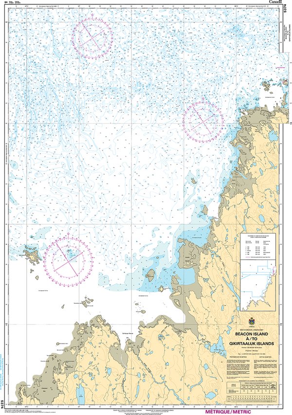 CHS Chart 5374: Beacon Island à/to Qikirtaaluk Islands - Captain's ...
