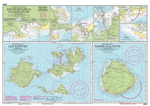 Imray Caribbean Chart A281: Anchorages in Guadeloupe, Les Saintes ...