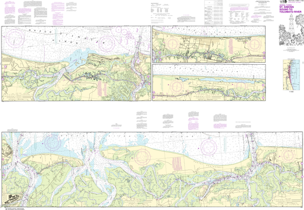 NOAA Chart 11489: Intracoastal Waterway: St. Simons Sound to Tolomato ...