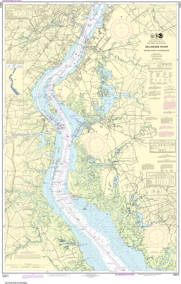 NOAA Chart 12311: Delaware River: Smyrna River to Wilmington - Captain ...