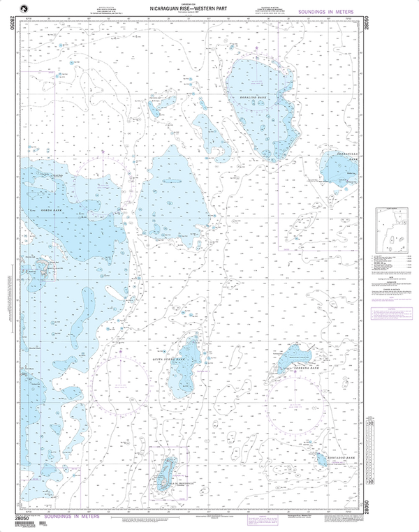 NGA International Chart 28050: Nicaraguan Rise-Westem Part - Captain's ...