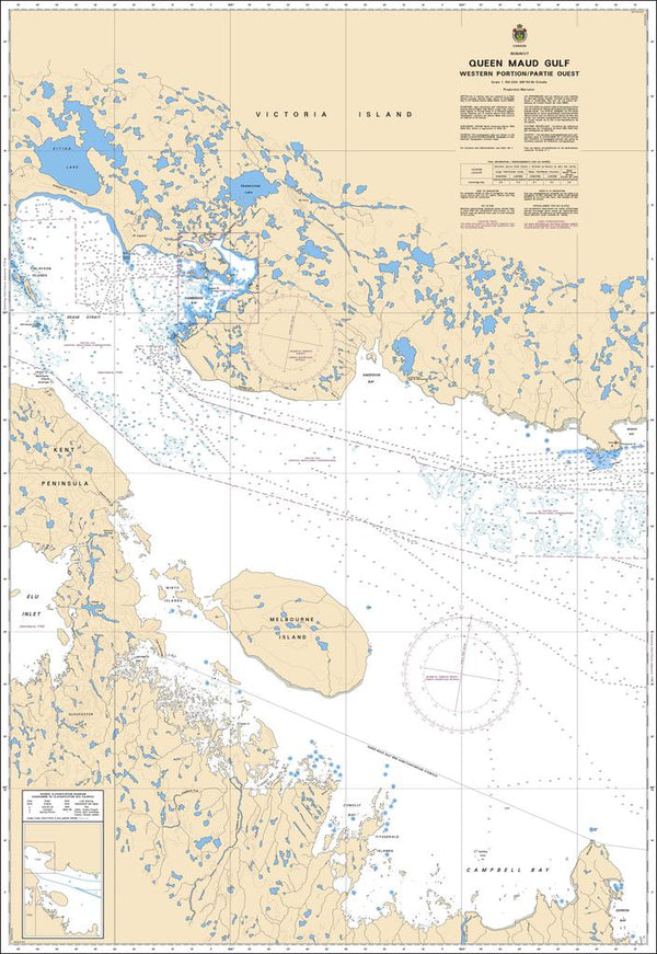 CHS Chart 7782: Queen Maud Gulf Western Portion/Partie Ouest - Captain ...