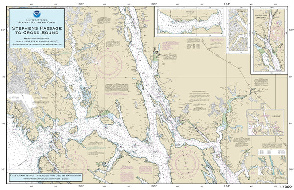 Nautical Placemat: Stephens Passage to Cross Sound - Captain's Nautical ...