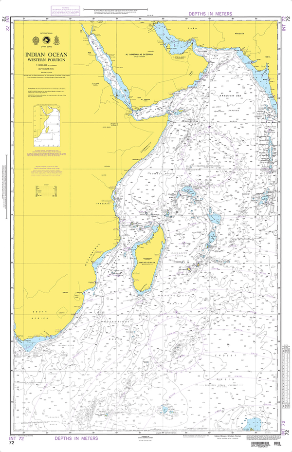 NGA International Chart 72: Indian Ocean-Western Portion - Captain's ...