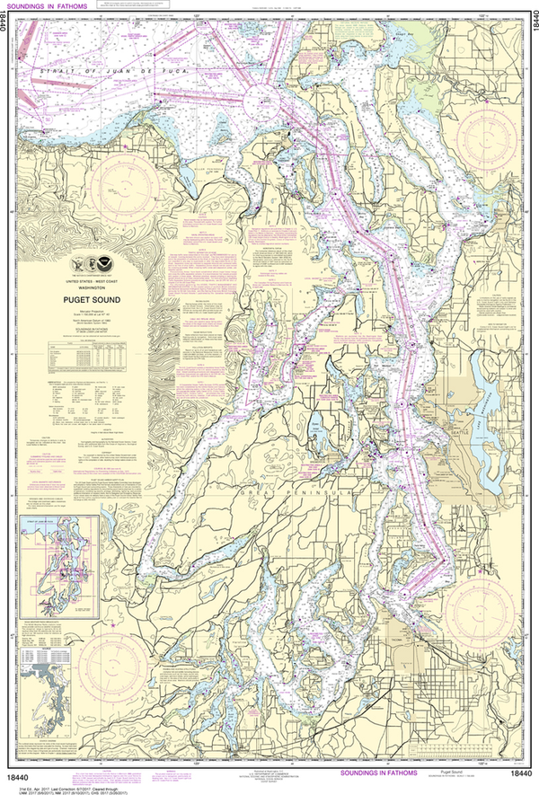 NOAA Chart 18440: Puget Sound - Captain's Nautical Books & Charts