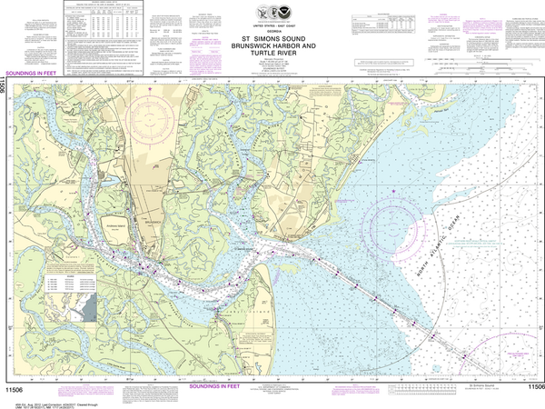 NOAA Chart 11506: St. Simons Sound: Brunswick Harbor and Turtle River ...