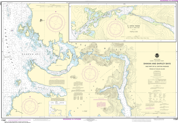 NOAA Chart 17387: Shakan and Shipley Bays and Part of El Capitan ...