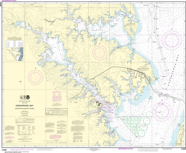 NOAA Chart 12282: Chesapeake Bay: Severn and Magothy Rivers - Captain's ...