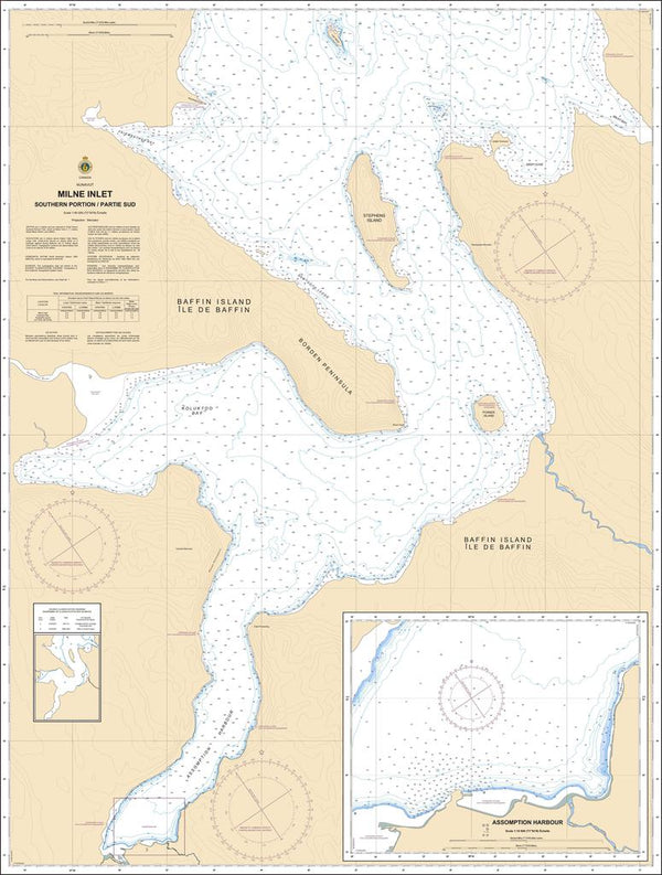 CHS Chart 7513: Milne Inlet, Southern Portion / Partie Sud - Captain's ...