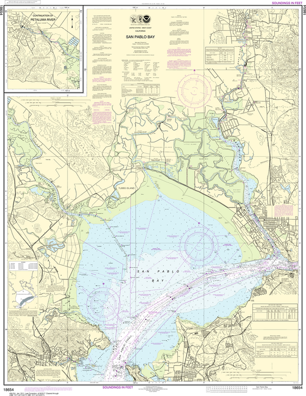NOAA Chart 18654: San Pablo Bay - Captain's Nautical Books & Charts