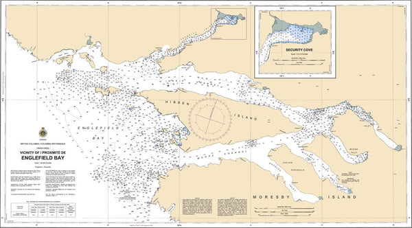 CHS Chart 3865: Englefield Bay and Vicinity - Captain's Nautical Books ...