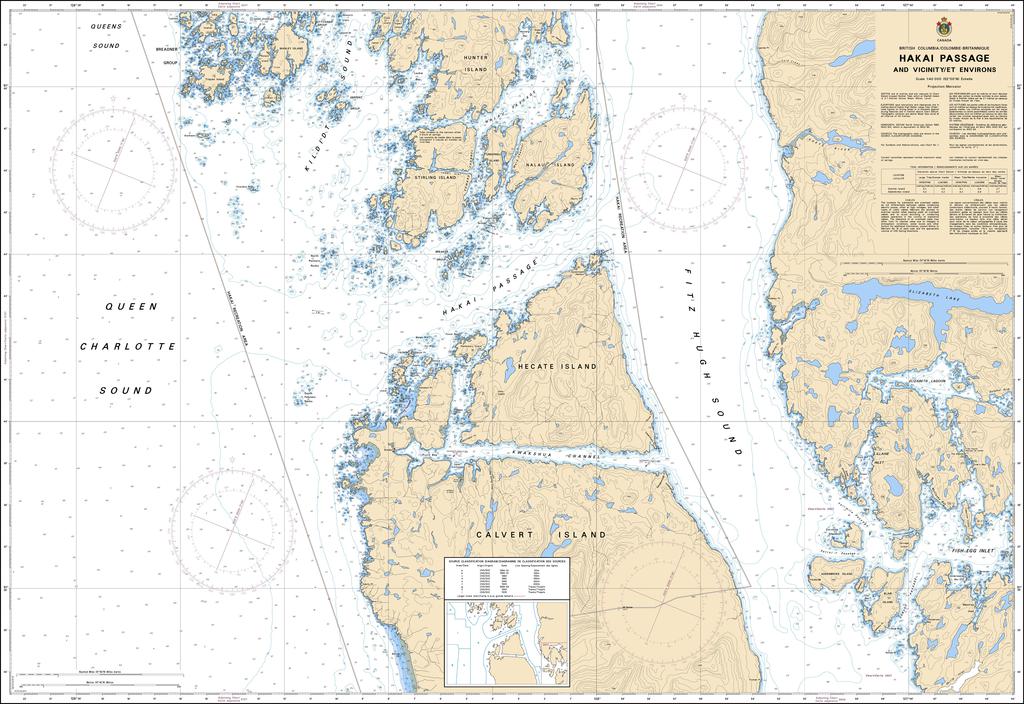 CHS Chart 3935: Hakai Passage and Vicinity/et Environs - Captain's ...