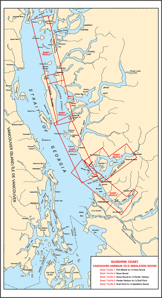 Canadian Chart 3311: Sunshine Coast, Vancouver Harbour to/à Desolation ...