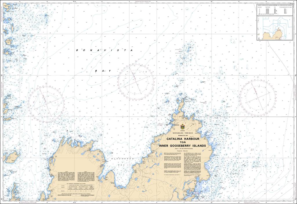 CHS Chart 4854: Catalina Harbour to/à Inner Gooseberry Islands ...