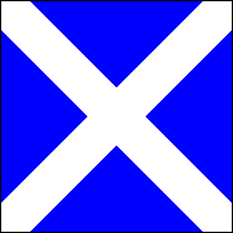 Letter M "Mike" Signal Flag, International Code of Signals - Captain's ...