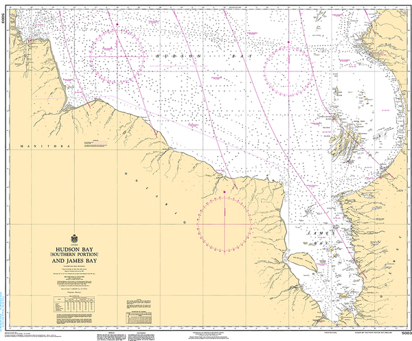 CHS Chart 5003: Hudson Bay (Southern Portion) and James Bay - Captain's ...