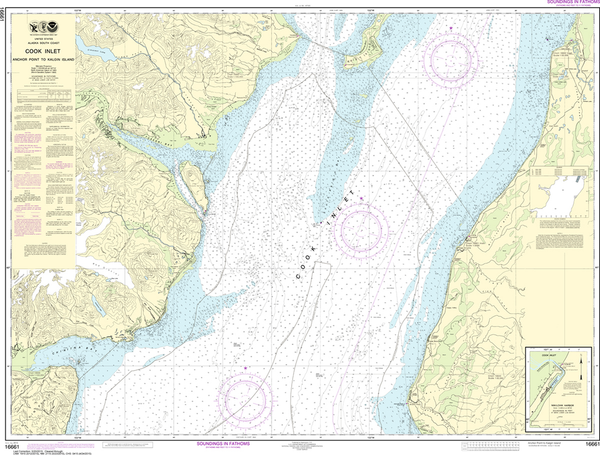 NOAA Chart 16661: Cook Inlet: Anchor Point to Kalgin Island - Captain's ...