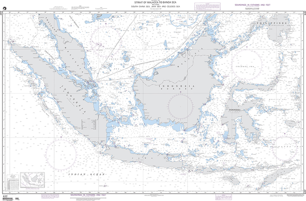 NGA International Chart 632: Strait of Malacca to Banda Sea ...