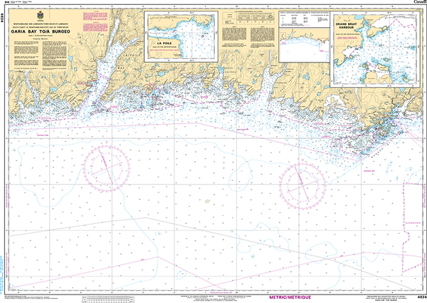 CHS Chart 4824: Garia Bay to/à Burgeo - Captain's Nautical Books & Charts