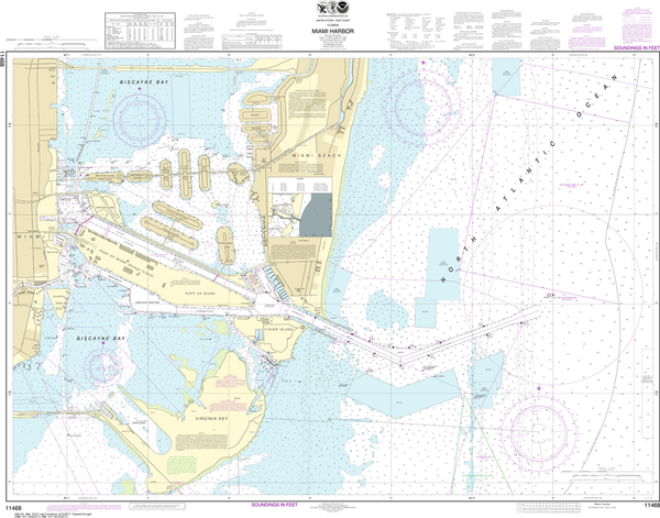 NOAA Chart 11468: Miami Harbor - Captain's Nautical Books & Charts
