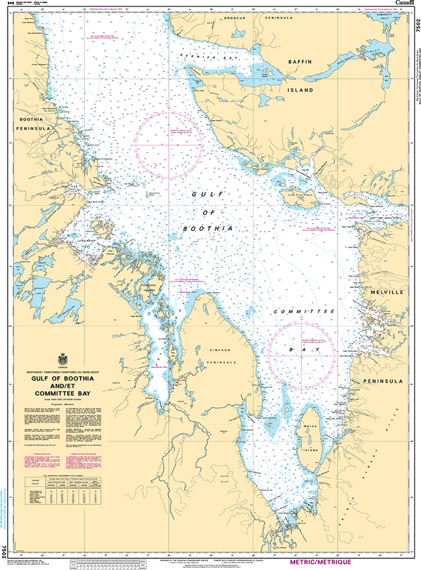 CHS Chart 7502: Gulf of Boothia and/et Committee Bay - Captain's ...
