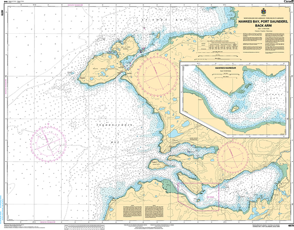 CHS Chart 4679: Hawkes Bay, Port Saunders, Back Arm - Captain's ...