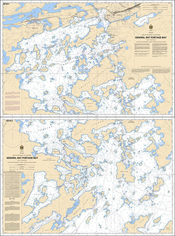 CHS Chart 6218: Kenora, Rat Portage Bay - Captain's Nautical Books & Charts