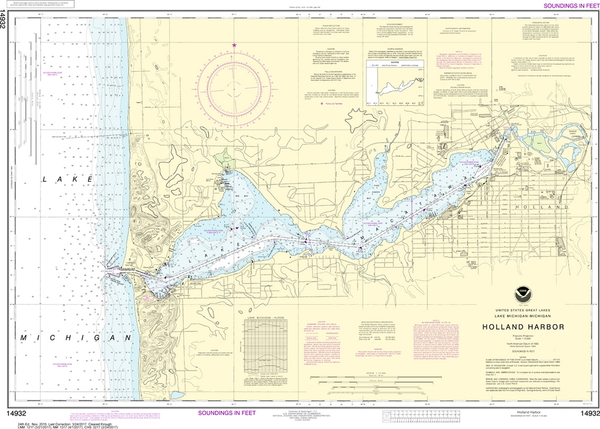 NOAA Chart 14932: Holland Harbor - Captain's Nautical Books & Charts