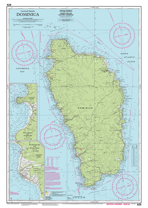 Imray Caribbean Chart A29: Dominica - Captain's Nautical Books & Charts