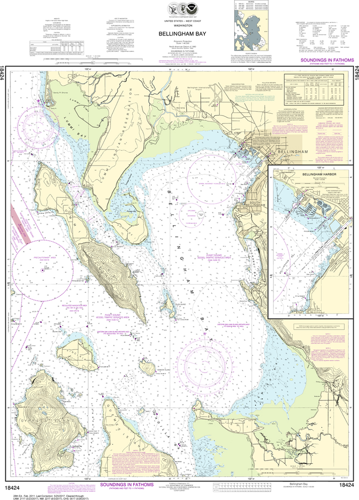 NOAA Chart 18424: Bellingham Bay, Bellingham Harbor - Captain's ...