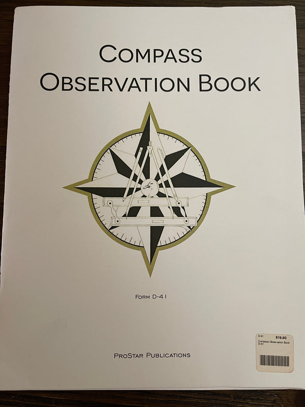 Compass Observation Book (Form D-41) - Captain's Nautical Books & Charts
