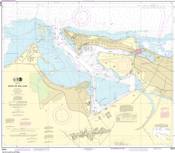 NOAA Chart 25670: Bahia de San Juan - Captain's Nautical Books & Charts