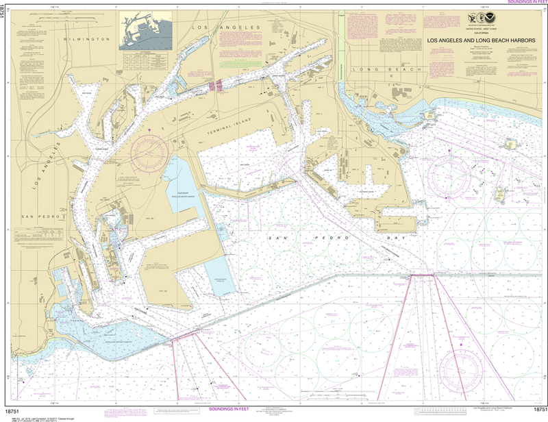 NOAA Chart 18751: Los Angeles and Long Beach Harbors - Captain's ...