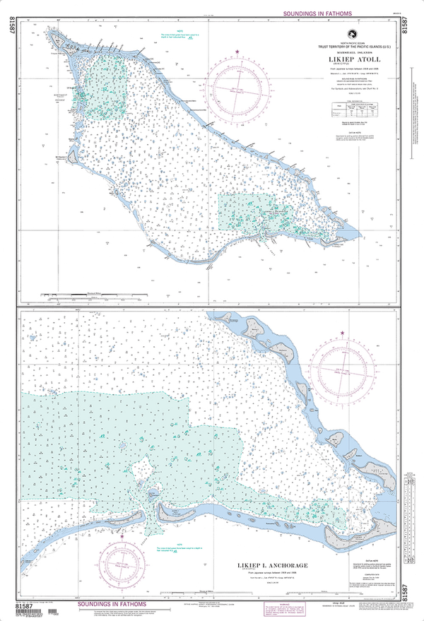 NGA International Chart 81587: Likiep (Rikieppu) Atoll (Marshall ...