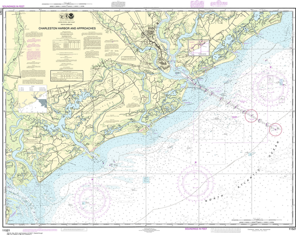 NOAA Chart 11521: Charleston Harbor and Approaches - Captain's Nautical ...