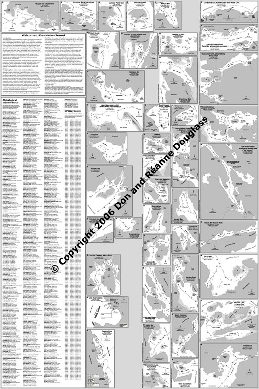 Desolation Sound & Johnstone Strait Cruise Route Planning Map - Captain ...