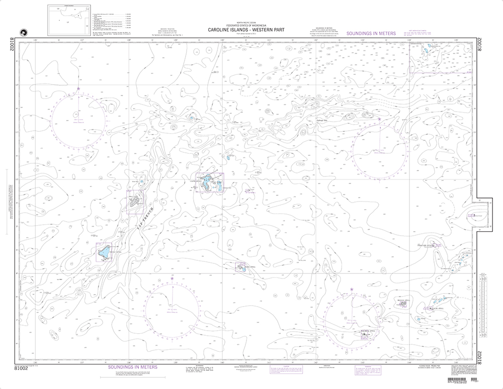 NGA International Chart 81002: Caroline Islands-Westem Part - Captain's ...