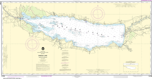 NOAA Chart 14788: Oneida Lake, Lock 22 to Lock 23 - Captain's Nautical ...
