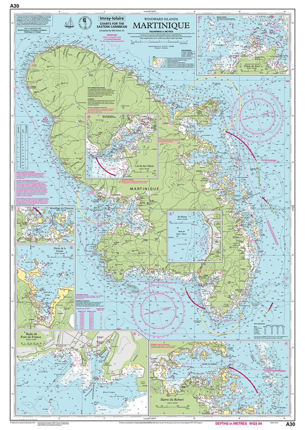 Imray Caribbean Chart A30: Martinique - Captain's Nautical Books & Charts