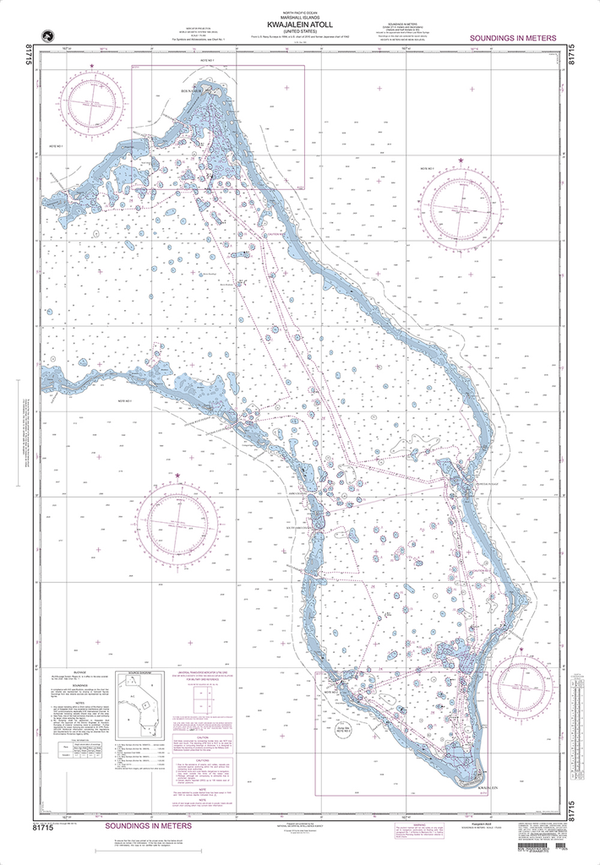 NGA International Chart 81715: Kwajalein Atoll (Marshall Islands ...