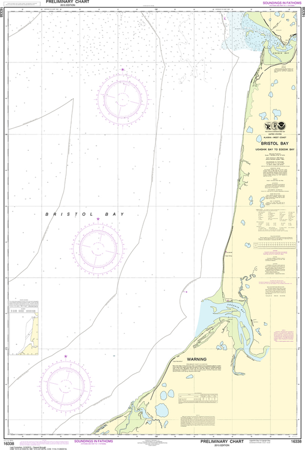 NOAA Chart 16338: Bristol Bay: Ugashik Bay to Egegik Bay - Captain's ...