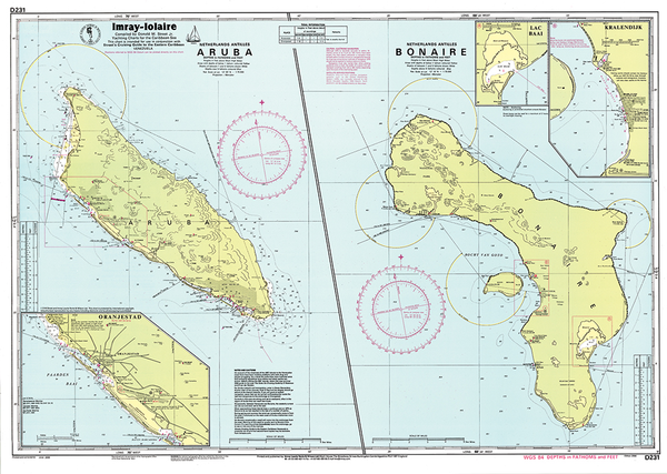 Imray Caribbean Chart D231: Bonaire and Aruba - Captain's Nautical ...