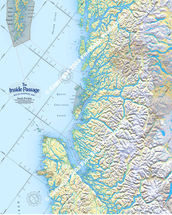 Inside Passage Route Planning Map South Portion Don & Réanne Douglass ...